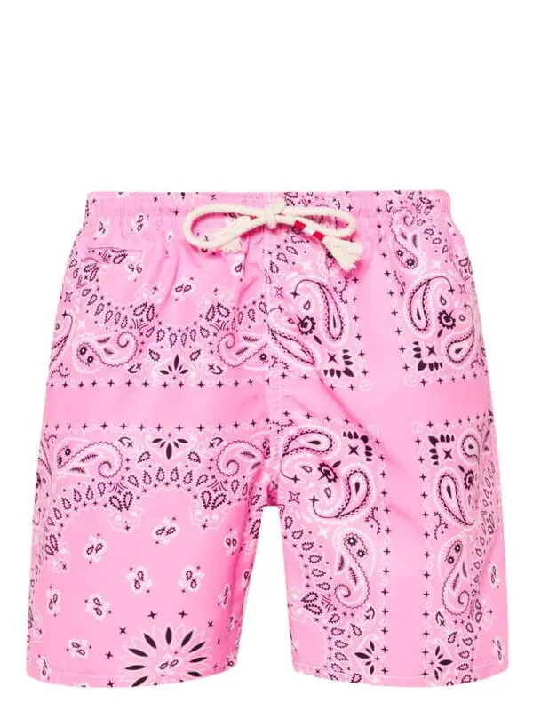 MC2 SAINT BARTH Bandana-print Swim Shorts - Pink