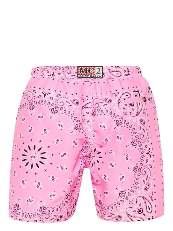 MC2 SAINT BARTH Bandana-print Swim Shorts - Pink