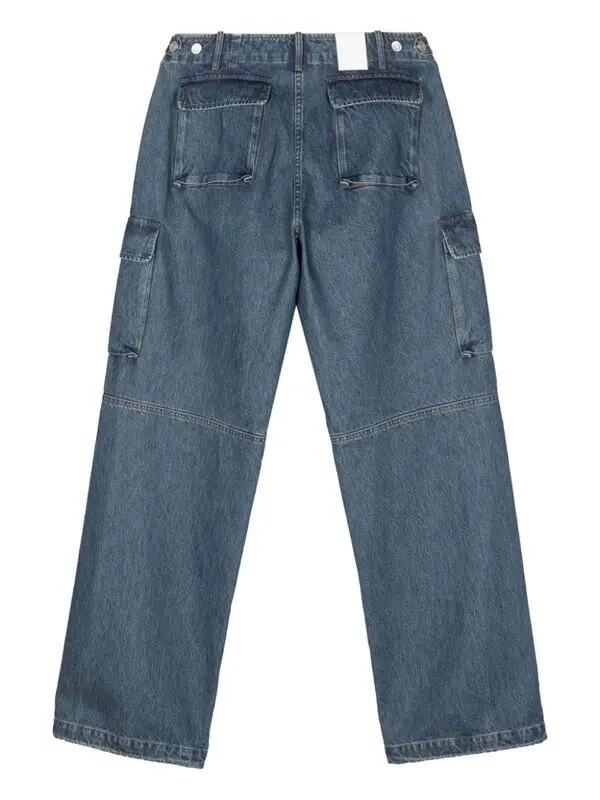 Coperni Wide-leg Cargo Jeans - Blue