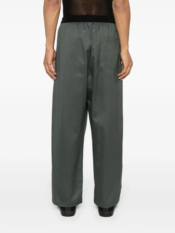 MAISON MARGIELA Pleated Wide Leg Trousers - Grey