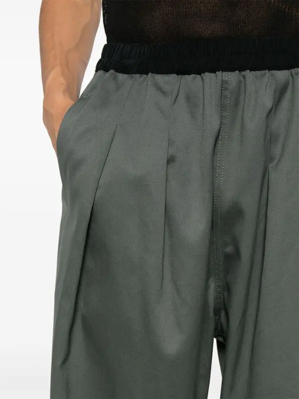 MAISON MARGIELA Pleated Wide Leg Trousers - Grey