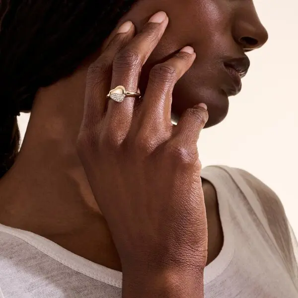 John Hardy Pebble Heart Ring