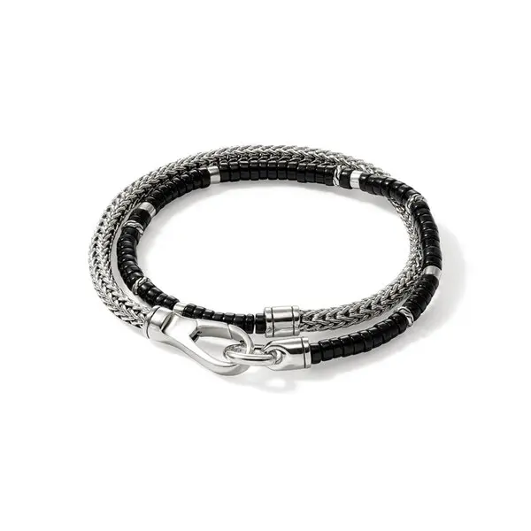 John Hardy Heishi Chain Wrap Bracelet - Sterling Silver