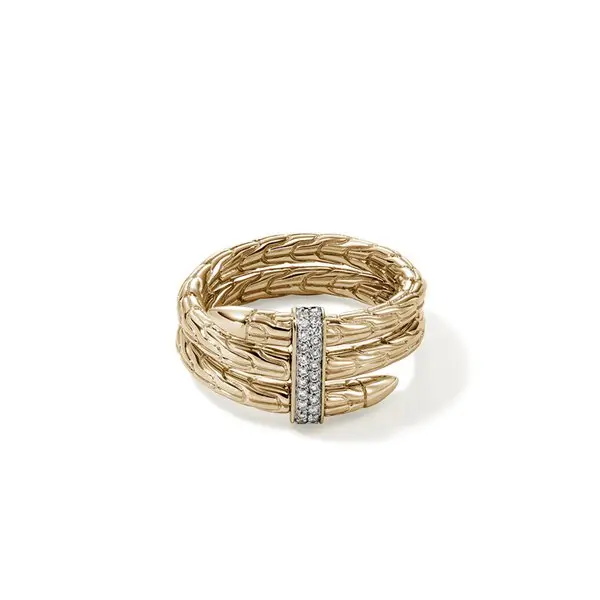 John Hardy Spear Diamond Ring - Gold