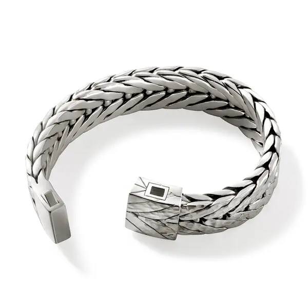 John Hardy Hammered Wide Bracelet