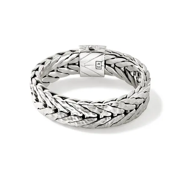 John Hardy Hammered Wide Bracelet