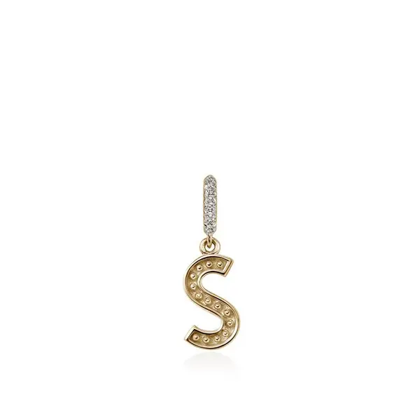 John Hardy 14k Yellow Initial Pendant Necklace - Gold