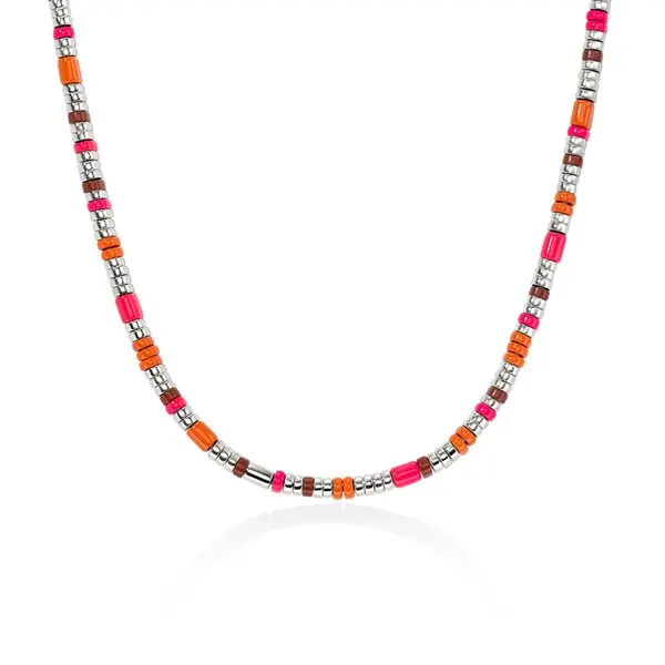 John Hardy Sterling Colorblock Choker Necklace - Silver