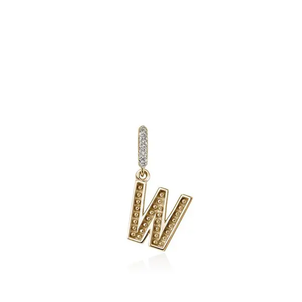 John Hardy 14k Yellow Initial Pendant Necklace - Gold