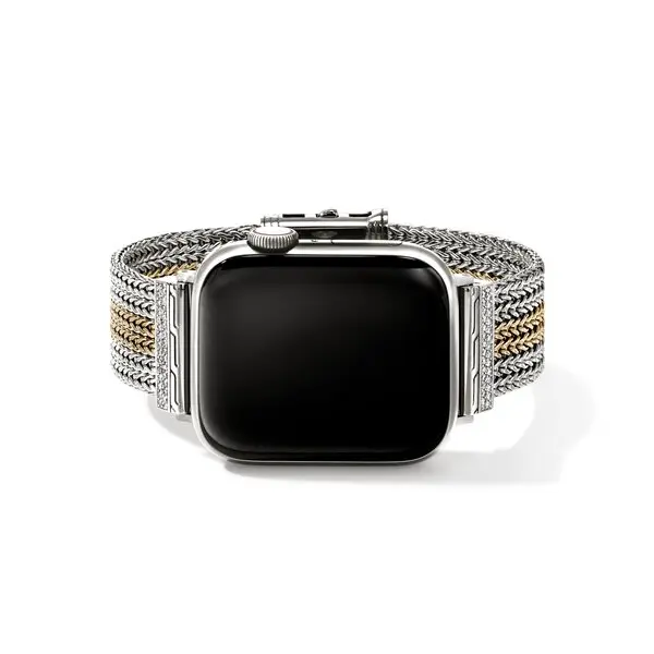 John Hardy 18mm Smart Watch Strap - Silver