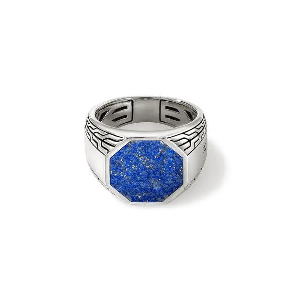 John Hardy Signet Ring With Lapis Lazuli