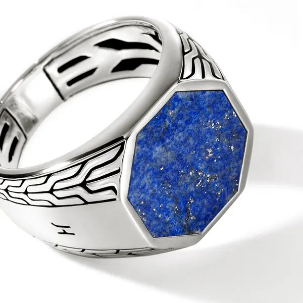 John Hardy Signet Ring With Lapis Lazuli