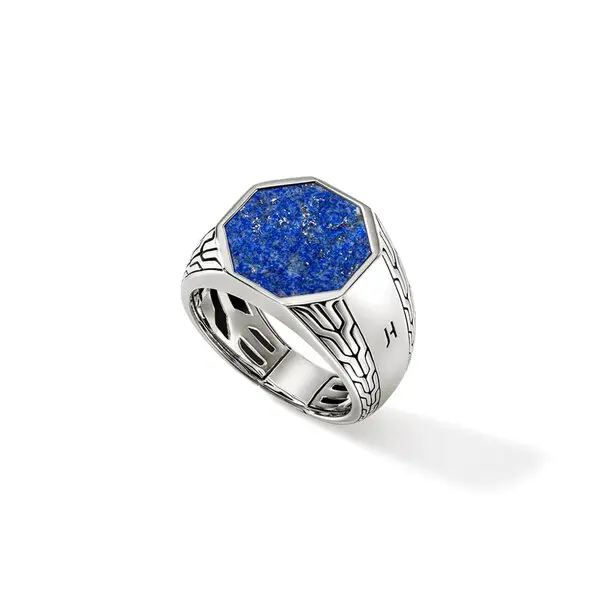 John Hardy Signet Ring With Lapis Lazuli
