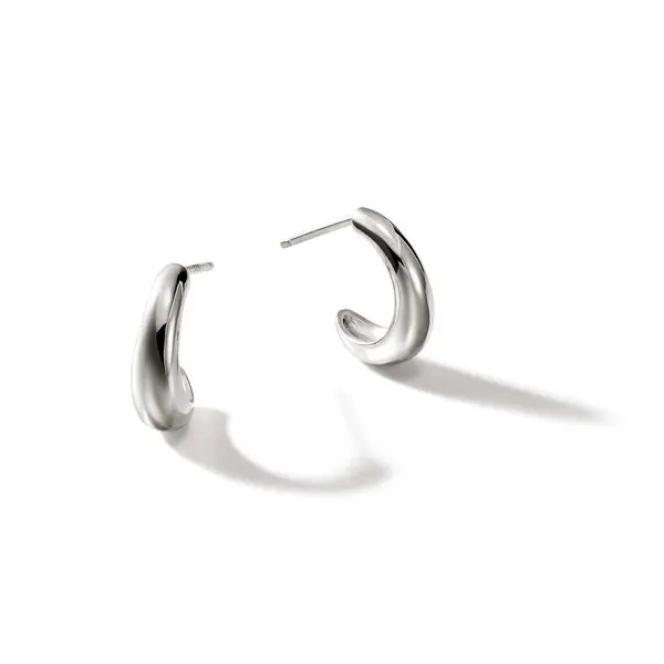 John Hardy Surf J Hoop Earrings 15.5mm - Sterling Silver