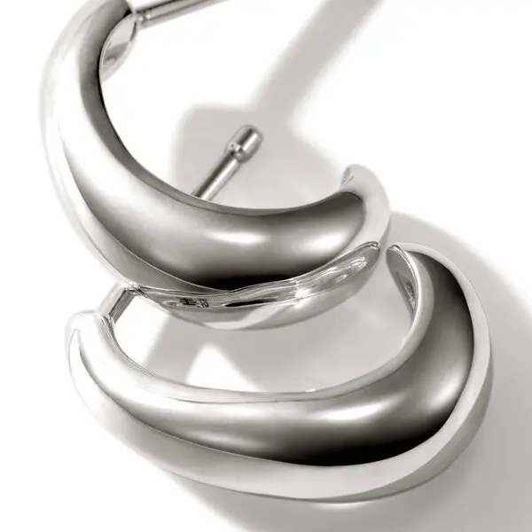John Hardy Surf J Hoop Earrings 15.5mm