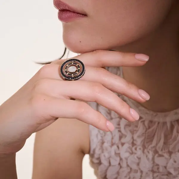 John Hardy Moon Door Ring In Sterling And 18k Gold