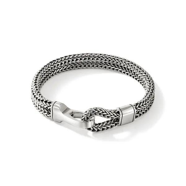 John Hardy Hook Clasp Double Row Bracelet - Silver