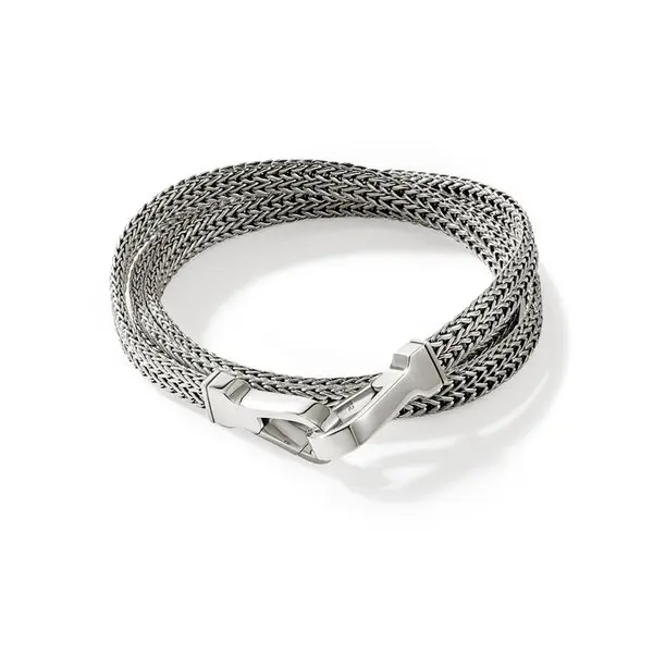John Hardy Flat Chain Triple Wrap Bracelet