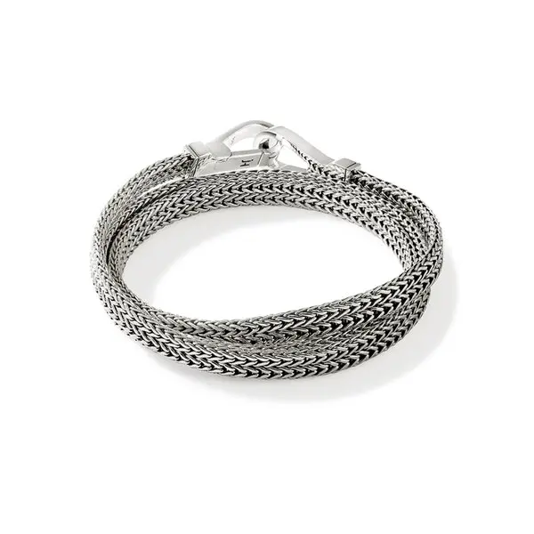 John Hardy Flat Chain Triple Wrap Bracelet