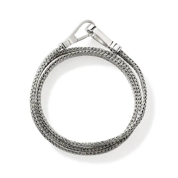 John Hardy Flat Chain Triple Wrap Bracelet