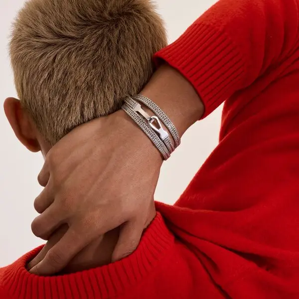 John Hardy Flat Chain Triple Wrap Bracelet