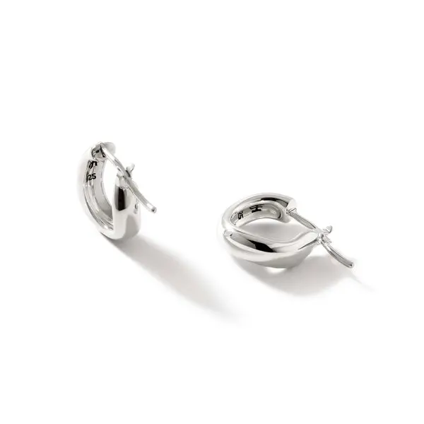 John Hardy Surf Huggie Earrings 12mm - Sterling Silver