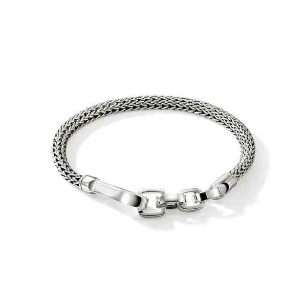 John Hardy Hook Clasp Chain Bracelet 5mm - Sterling Silver