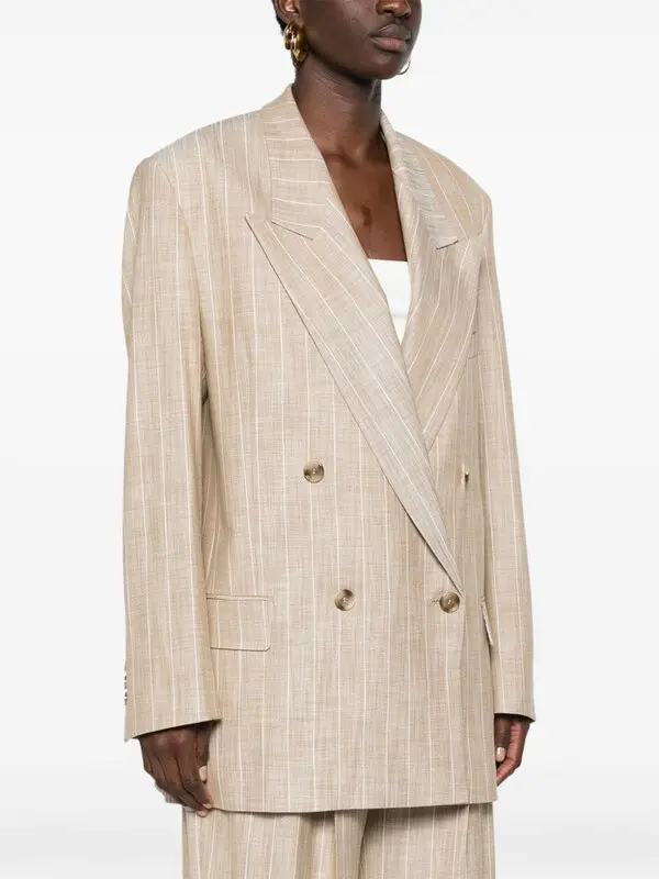 BOSS Pinstriped Double-breasted Blazer