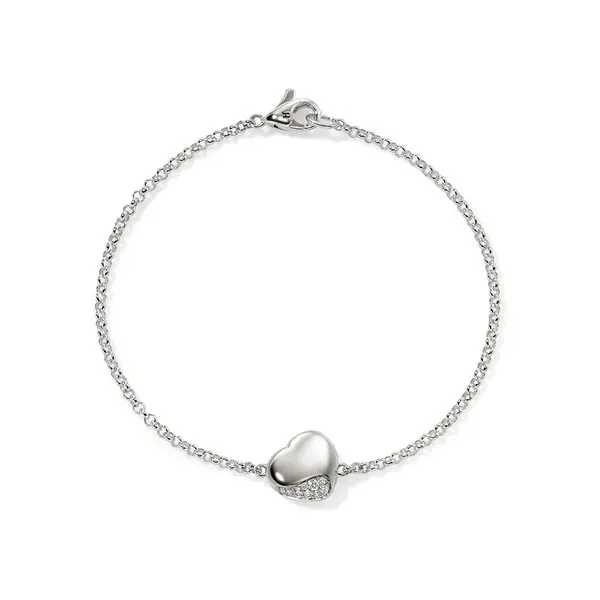 John Hardy Pebble Heart Bracelet - Silver