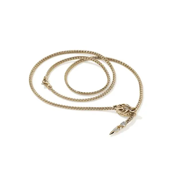John Hardy Naga Wrap With Diamonds, 2.5mm