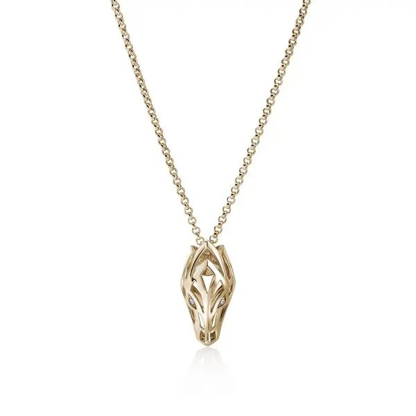 John Hardy Naga Pendant Necklace - Gold