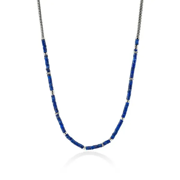 John Hardy Heishi Chain Necklace With Lapis Lazuli - Sterling Silver
