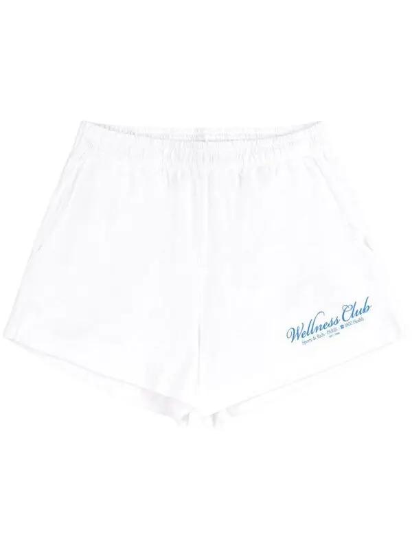 SPORTY & RICH 1800 Health Disco Jersey Shorts - White