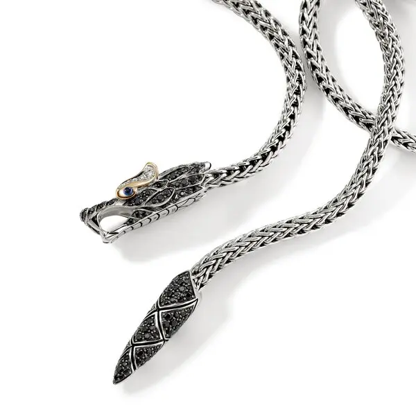 John Hardy Naga Lariat Necklace - Silver