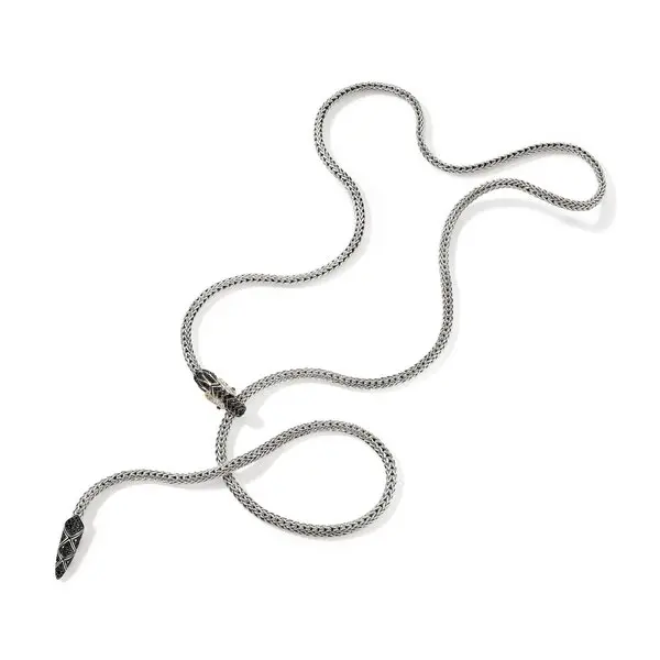 John Hardy Naga Lariat Necklace - Silver