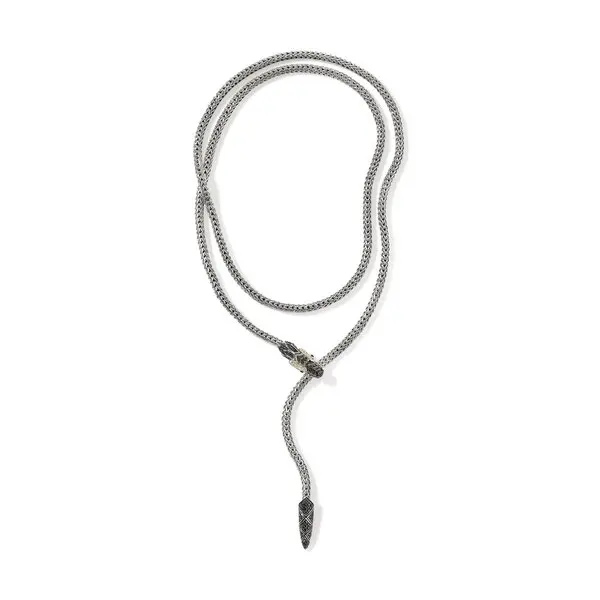 John Hardy Naga Lariat Necklace - Silver