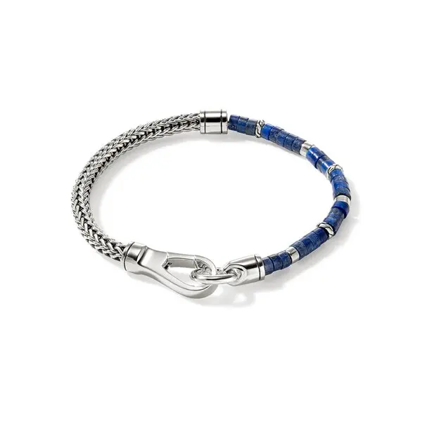 John Hardy Heishi Chain Bracelet With Lapis Lazuli - Sterling Silver