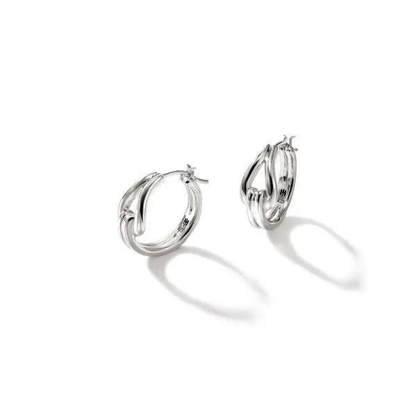 John Hardy Surf Hoop Earring 18.5mm - Sterling Silver
