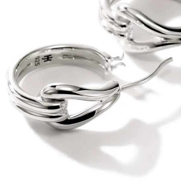 John Hardy Surf Hoop Earring 18.5mm - Sterling Silver