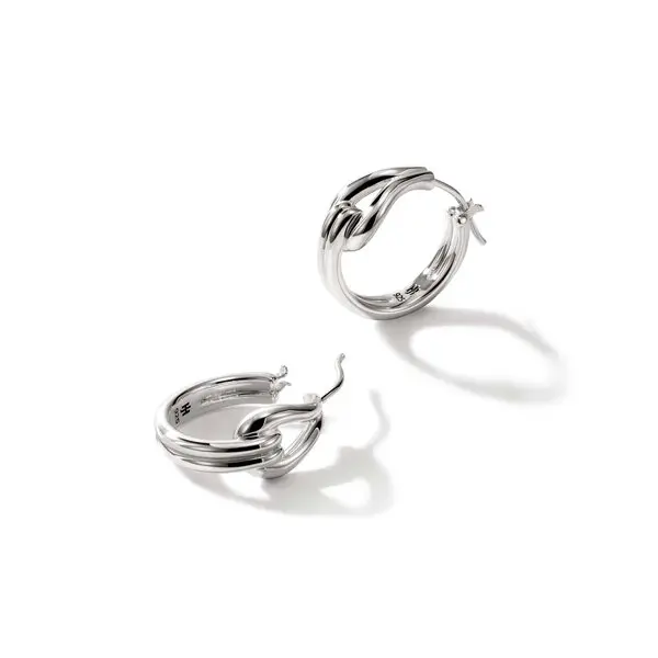 John Hardy Surf Hoop Earring 18.5mm - Sterling Silver