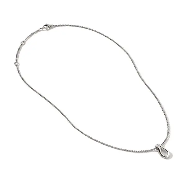 John Hardy Sterling Surf Pendant Necklace With Diamonds