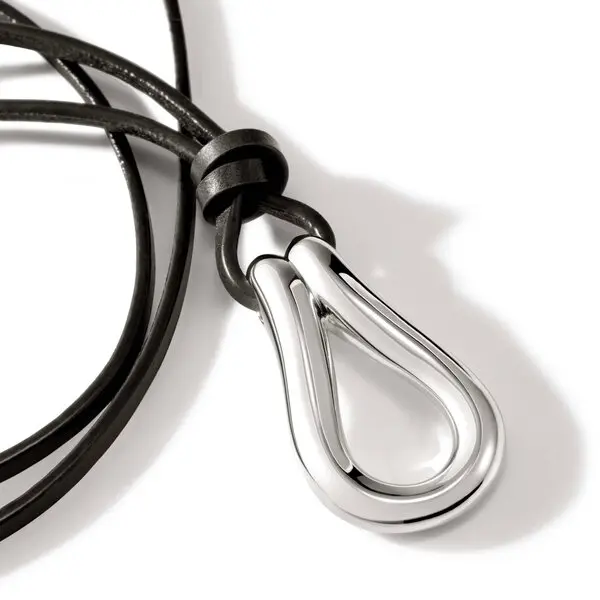 John Hardy Surf Pendant Necklace In Sterling
