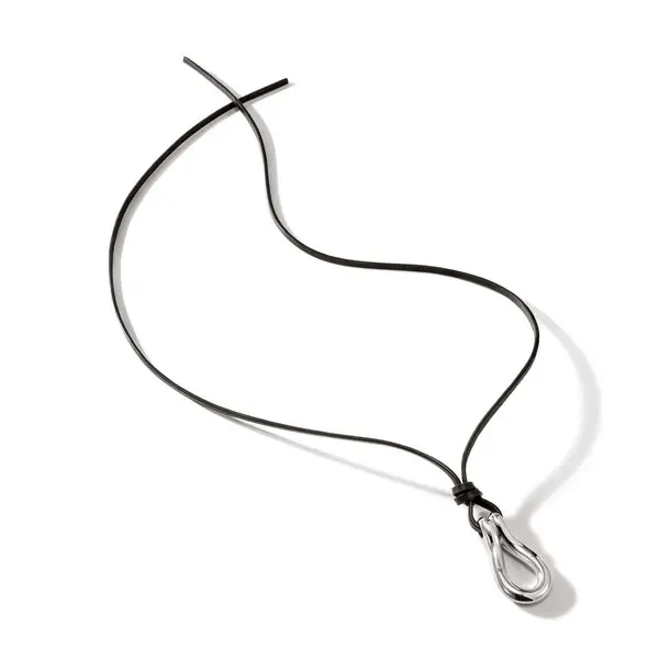 John Hardy Surf Pendant Necklace In Sterling