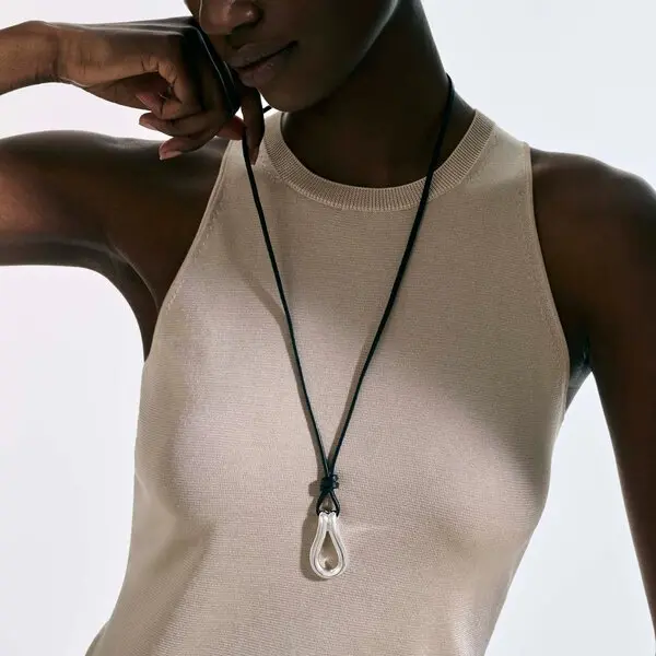 John Hardy Surf Pendant Necklace In Sterling