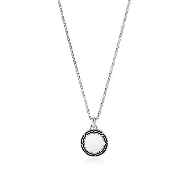 John Hardy Tag Necklace, Sterling Silver, Enamel