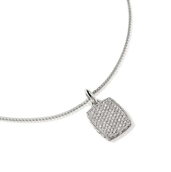 John Hardy Tag Diamond Pendant Necklace