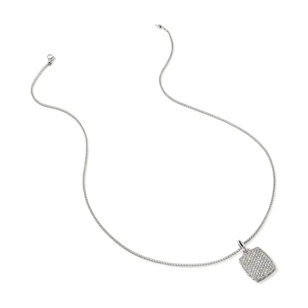 John Hardy Tag Diamond Pendant Necklace
