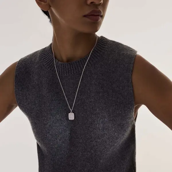 John Hardy Tag Diamond Pendant Necklace