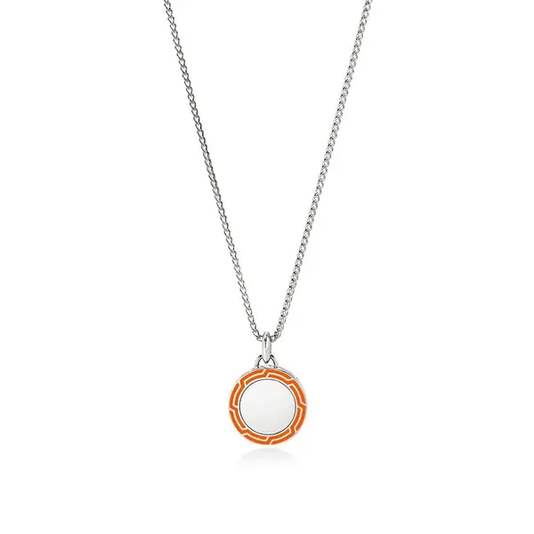 John Hardy Tag Necklace, Sterling Silver, Enamel