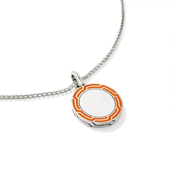 John Hardy Tag Necklace, Sterling Silver, Enamel